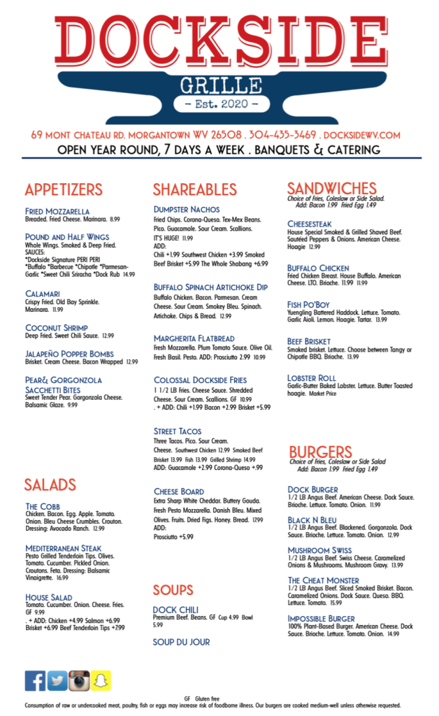 Menu - Dockside Grille